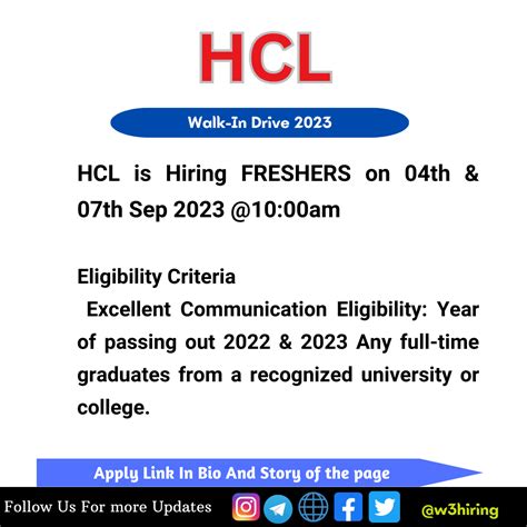 Hcl Walk In Interview 2023 Hiring Process Associate Any Graduate
