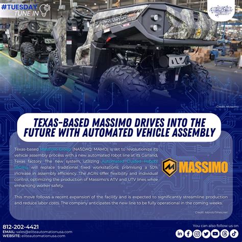 Tuesdaytunein Massimo Automation Texasinnovation Futureofmanufacturing Robotics Isabel