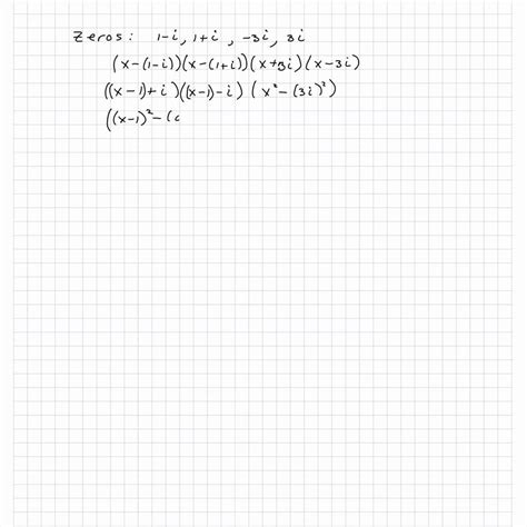 SOLVED Determine the minimal polynomial over ℚ for the element 1 i