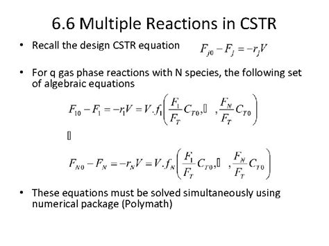 Chapter Multiple Reactions Overview Multiple Reactions Types