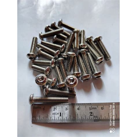 Jual Baut L Stainless Button M5 X 30mm Atau Baut 8 Panjang 3cm Shopee