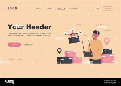 Drone Delivery Concept Stock Vector Image And Art Alamy