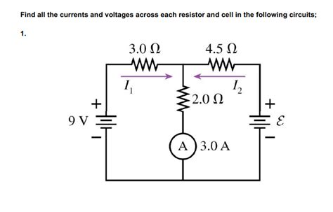 Solved Find All The Currents And Voltages Across Each