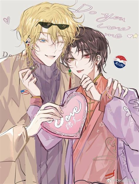 Countryhumans America X China Hình ảnh Ý Tưởng Nhật Ký Quốc Kỳ