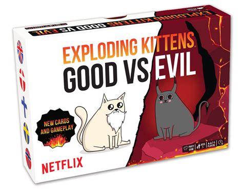 Exploding Kittens Good Vs Evil Board Game Asmodee Nordics
