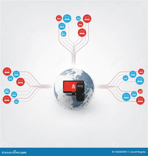 Computer Vulnerability Spreading Malware Or Ransomware Attack Failing Vulnerable Network