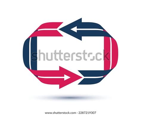 Loop Arrows Vector Logo Sign Double Stock Vector Royalty Free