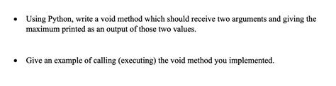 Solved Using Python Write A Void Method Which Should