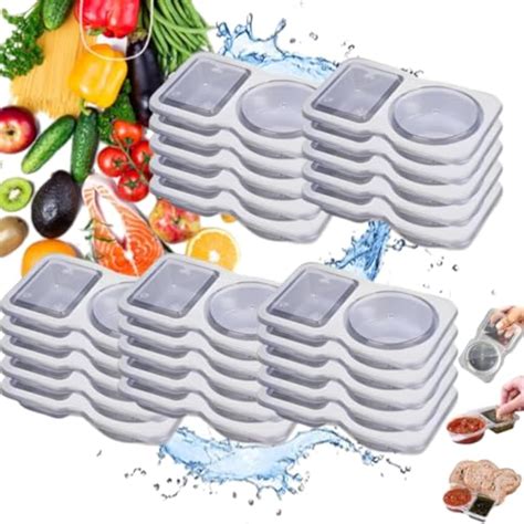 Double Compartment Condiment Containerreusable Snack Containermunch