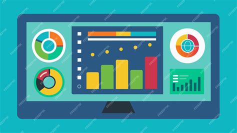 Premium Vector Closeup Of A Digital Dashboard Displaying Realtime Equipment Metrics With
