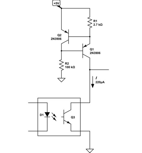 Transistors Photointerrupter With Internal Pull Up Circuit Design Electrical Engineering