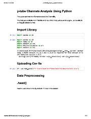 Analyzing Y Tube Channels With Python Data Set Exploration Course Hero