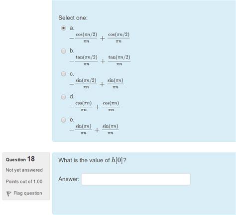 Solved In Class We Calculated The Impulse Response Of The