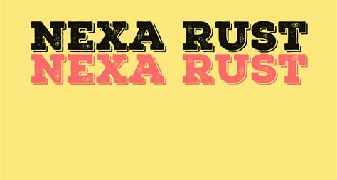 Nexa Rust Slab Black Shadow Free Font What Font Is