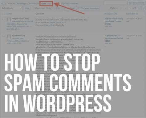 How To Stop Spam Comments In Wordpress 8 Ways Ultida