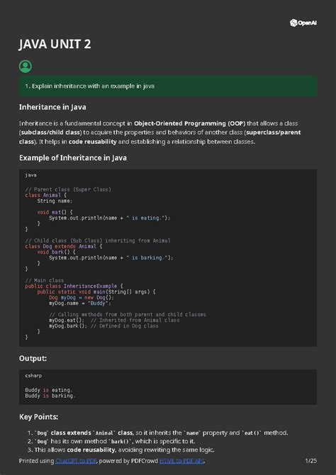 Java Unit 2 Inheritance Method Overriding And Polymorphism In Java
