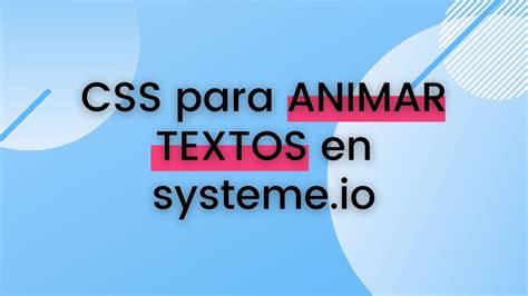 Animar Textos Con Css Youtube