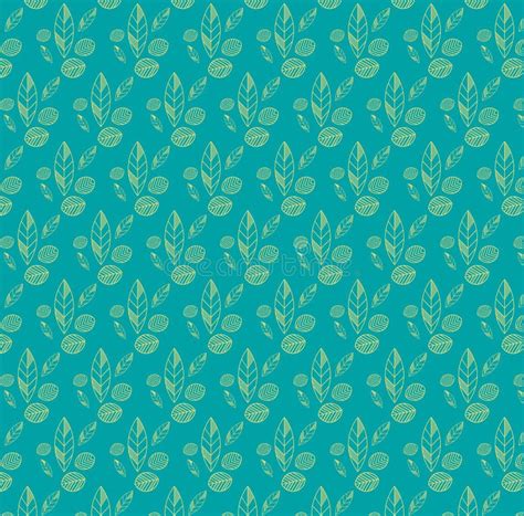 Repeating Seamless Leaf Pattern Vector Illustration Stock Vector Illustration Of Ornament