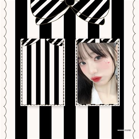 자체제작 스위트 리본 바인더대지 블랙 포토카드 포카 바인더 대지 탑로더 슬리브 포장용품 속지 포용 포장 헤더택 콜북 덕질