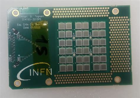 Left Sipms Board Detail Showing The Sensor Matrices And The Leds Download Scientific