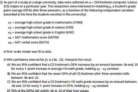 Solved 1 In The First Order Model E Y β0 β1 X1 β2x2