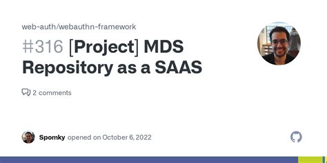 Project MDS Repository As A SAAS Issue 316 Web Auth Webauthn