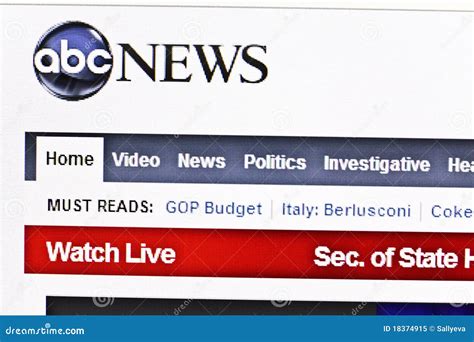 Abc News Website Editorial Image Image Of Office Display 18374915