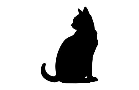 Black Cat Sitting Silhouette 51866154 Vector Art At Vecteezy