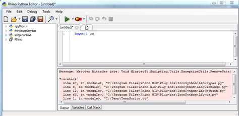Rhino WIP Grasshopper Python Does Not Load Os Module Grasshopper Developer McNeel Forum
