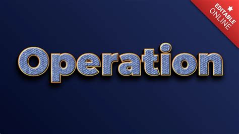 Operation Text Effect Generator
