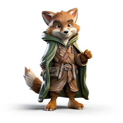 Premium Ai Image Illustration Robin Hood Fox Character