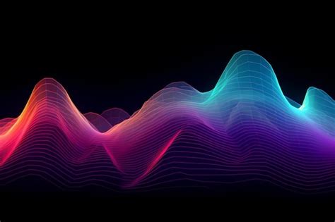 Abstract Gradient Waveforms Cool Wallpaper Fantasy Beautiful View Premium Ai Generated Image