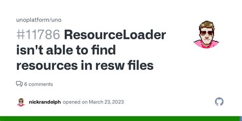 Resourceloader Isnt Able To Find Resources In Resw Files · Issue