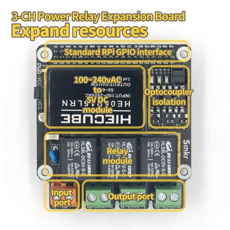 Nespi Sinkr Relay Hat For Raspberry Pi Rpi With Ac Dc Module