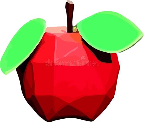 Polygon Apple Low Poly Apple Stock Vector Illustration Of Geometric Apple 258505538
