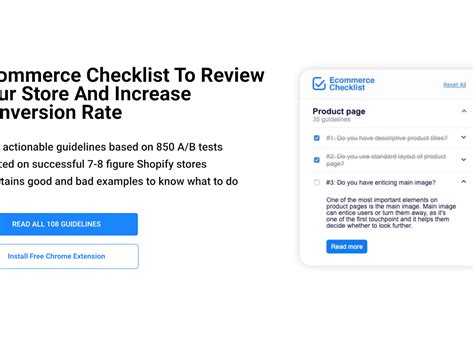 Ecommerce Conversion Checklist Ecommerce Checklist With 108 Actionable Guidelines Helps To