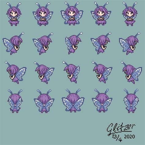 Cute Sprite Sheet Types Of Sprites Bow Sprite Cute Animal Drawings