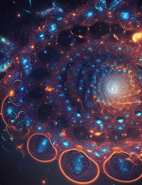 Premium Ai Image A Mesmerizing Pattern Of Fractal Light Particles
