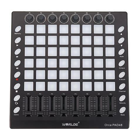Worlde Orca Pad48 Portable Midi Controller 48 Drum Pads With Usb Cable