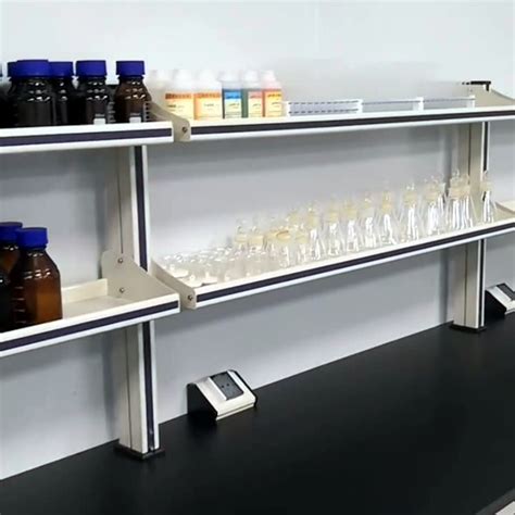Reagent Shelf Chemical Laboratory Storage Rack For Lab Benches