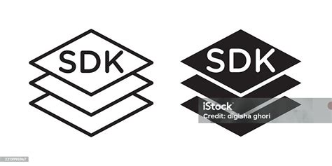 Sdk Icon Symbol Vector Outline Drawing Editable Stroke Stock Illustration Download Image Now