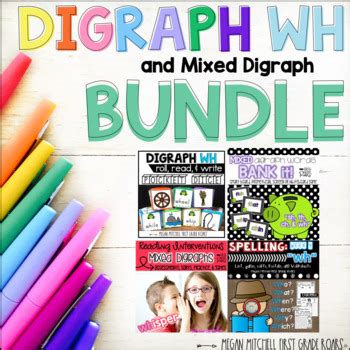 Digraph WH BUNDLE With Mixed Digraphs Too SH CH TH By First Grade Roars