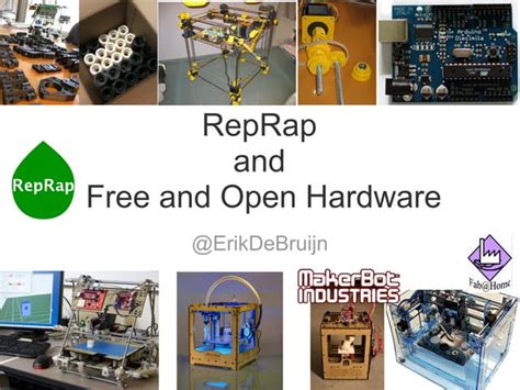 reprap open source 3d printing fscons 2010 ppt
