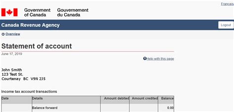 Cra Statement Of Account Mackenzie Gartside And Associates