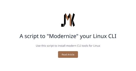 A Script To Modernize Your Linux Cli Josh Karamuth