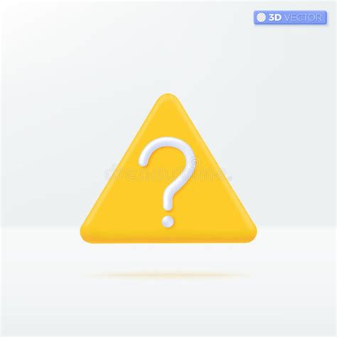 Question Mark On Triangle Icon Symbols Support Qanda Faq Ask And Answer Help Concept 3d
