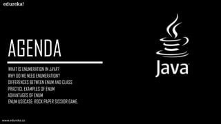 Enumeration In Java Explained Java Tutorial Edureka PPT