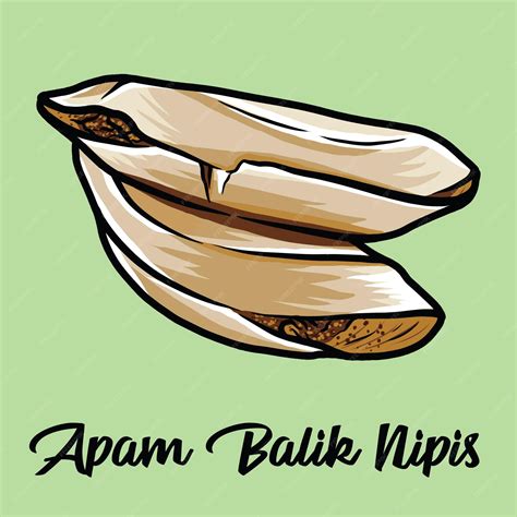 Premium Vector Apam Balik Nipis Crispy Vector Cartoon Illustration