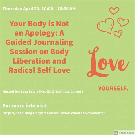 Wew2021 Your Body Is Not An Apology A Guided Journaling Session On