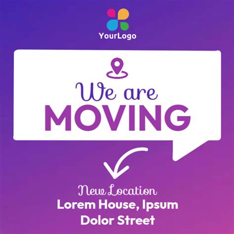 We Are Moving Sign Template Postermywall